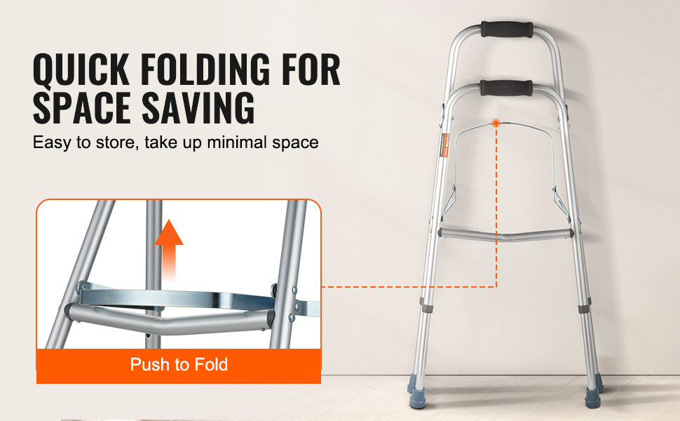 VEVOR Folding Hemi Walker One Arm Mobility Walker for Senior ...