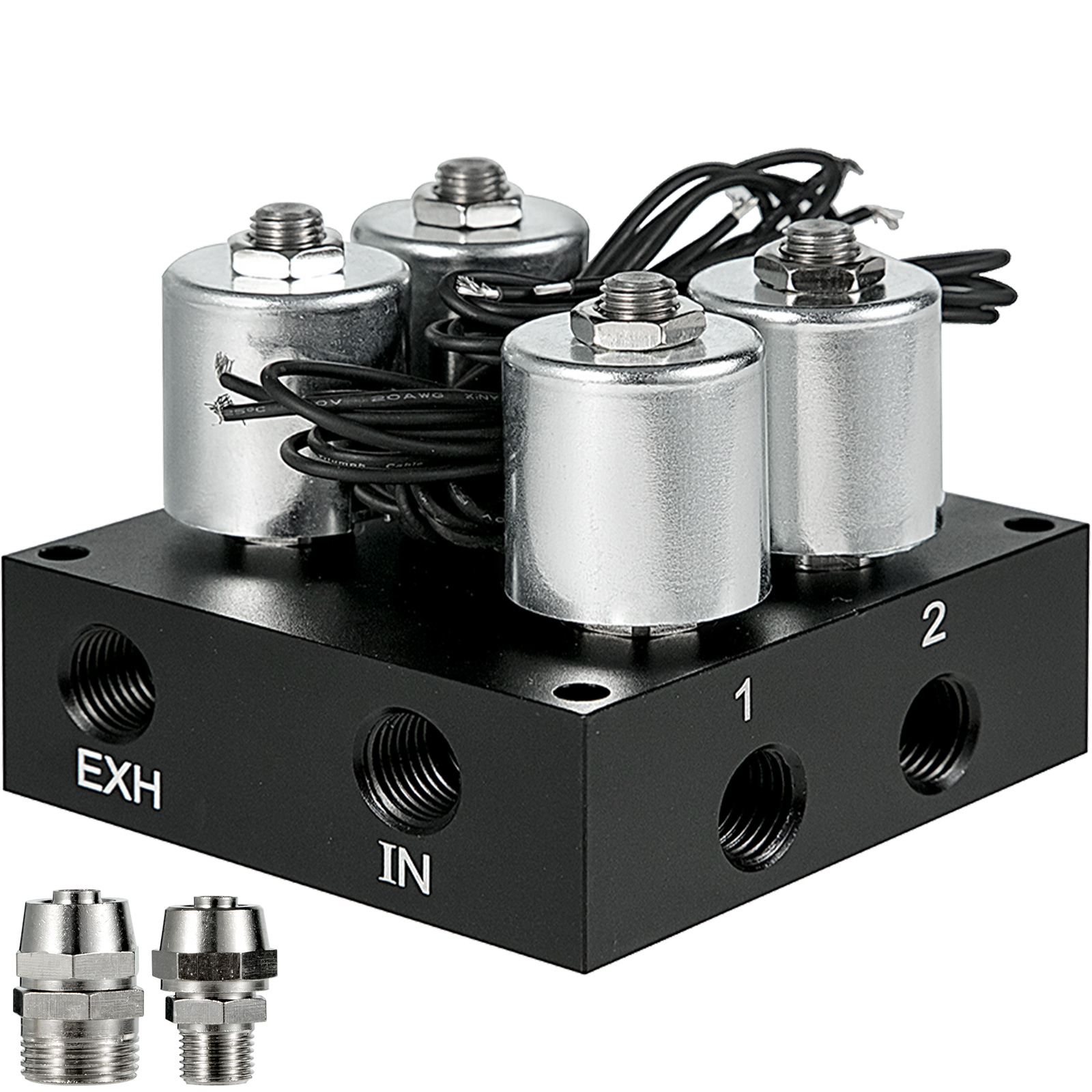 VEVOR 1/4" NPT Suspension/Air Ride Manifold Solenoid Valve VXF2UM14C ...