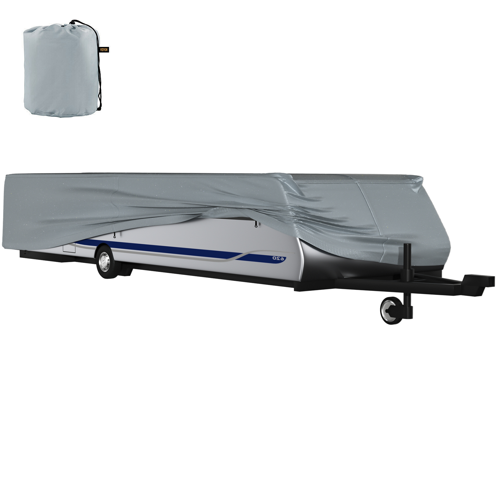 VEVOR Pop Up Camper Cover, Fit for 18'-20' Trailers, Ripstop 4-Layer ...