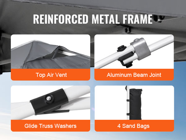 VEVOR Gazebo Tenda Pop-up Pieghevole 3 x 3 m Telo Rivestito in Argento ...