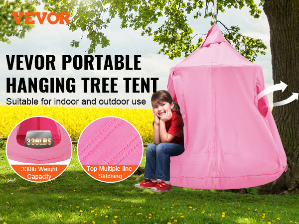 VEVOR Hanging Tree Tent, 330 LBS Capacity Hanging Tent Swing for Indoor ...