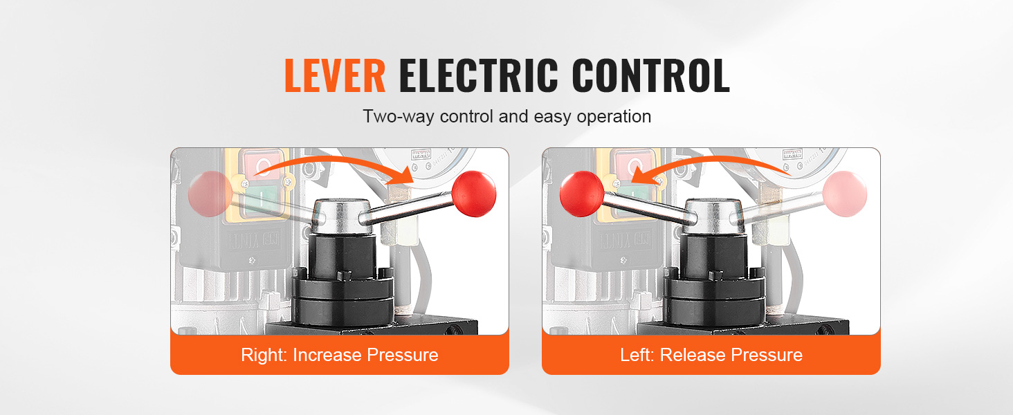 VEVOR Electric Hydraulic Pump, 10000 PSI 750W 110V, 488 in³/8L Capacity ...