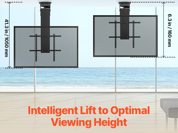 Motorized Ceiling TV Mount Electric Flip Down TV Mount for 32-70 in ...