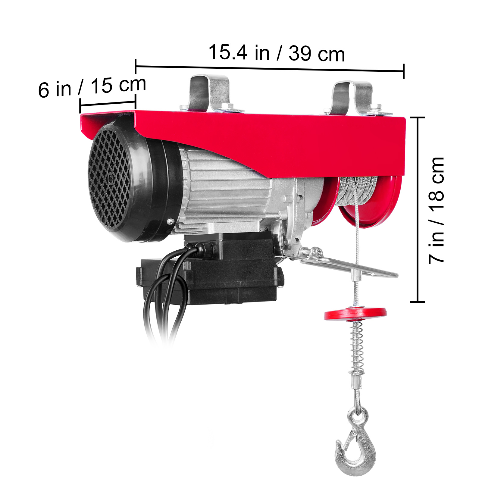 VEVOR Treuil a Cable Electrique 400 kg Palan Electrique avec Telecommande sans Fil 850 W Treuil ...