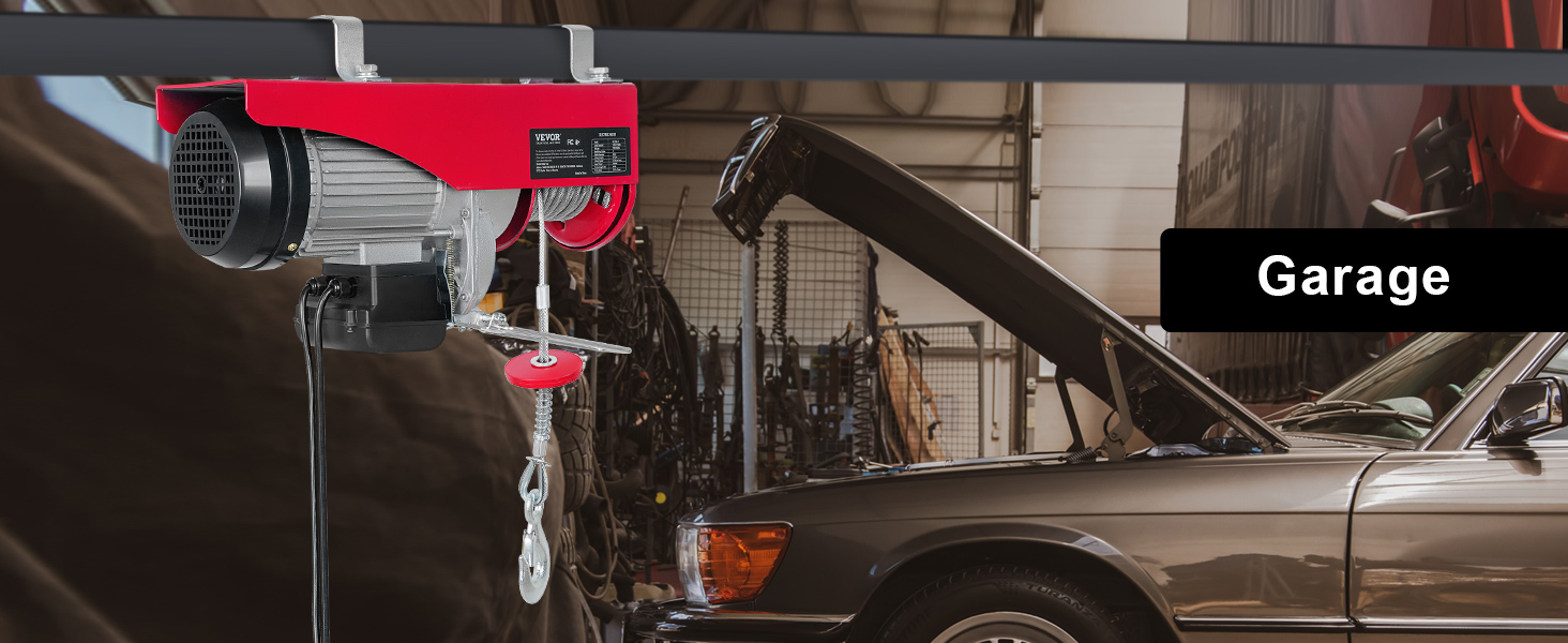 VEVOR 2200 lbs Attic Lift, 1600W 110V Electric Hoist with 14ft Wired ...