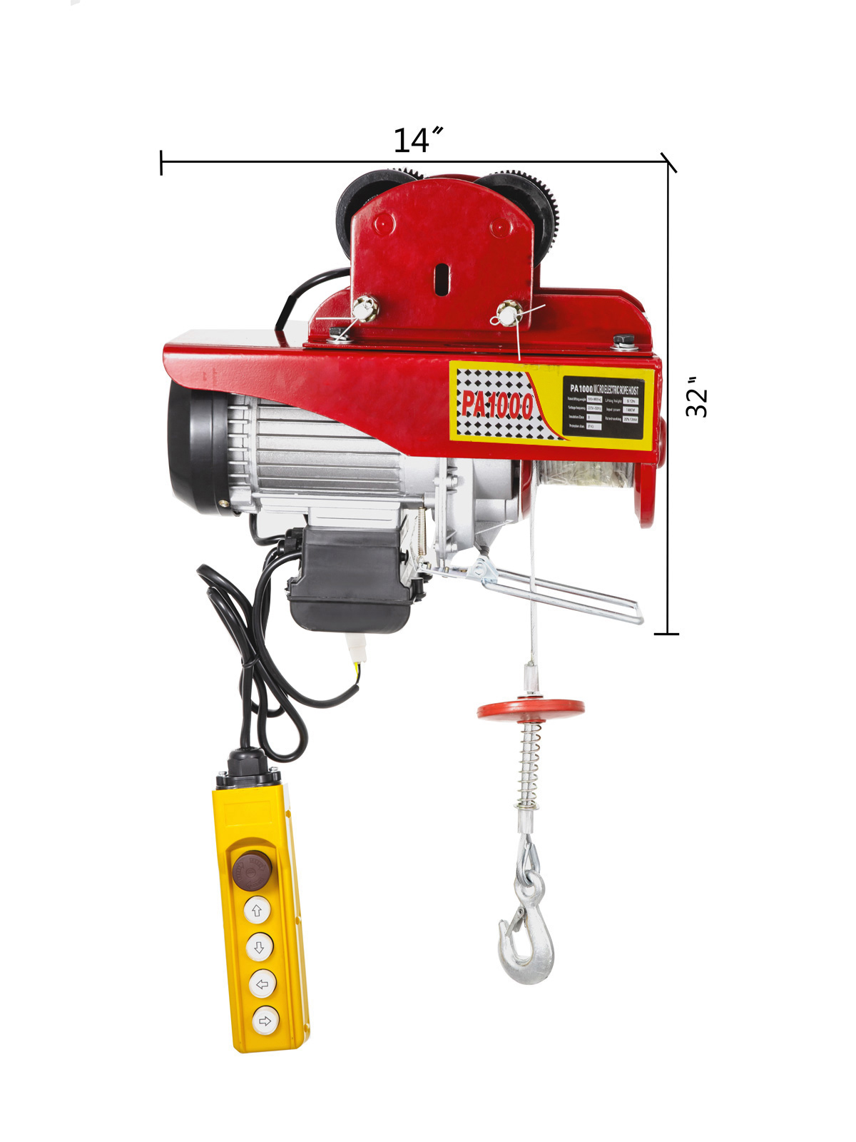 VEVOR VEVOR Electric Wire Rope Hoist with Trolley, Electric Wire Rope ...