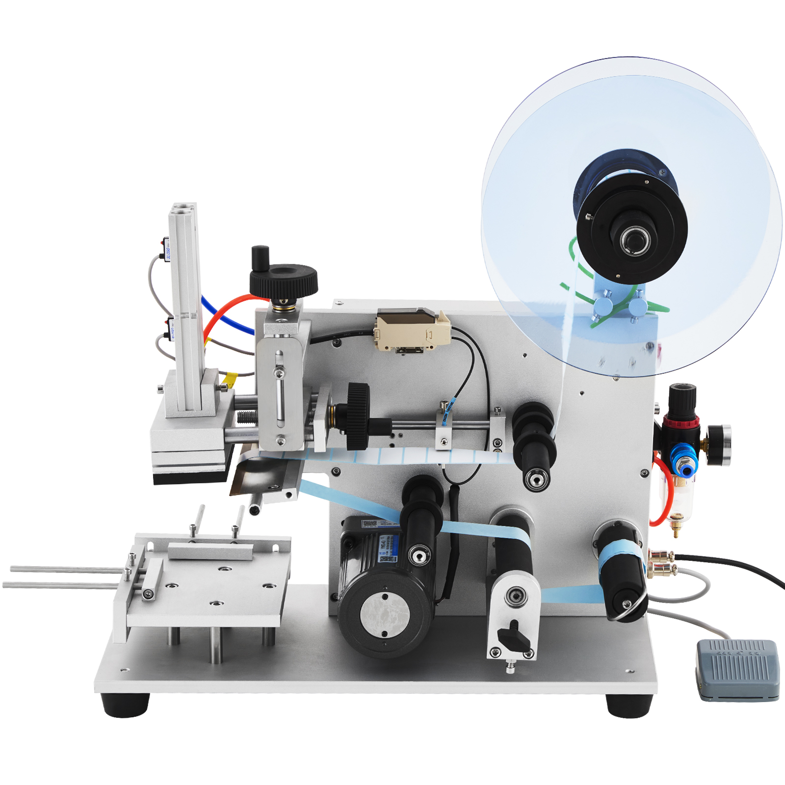 VEVOR Manual/Electric Label Applicator Label Sticker Machine Round ...