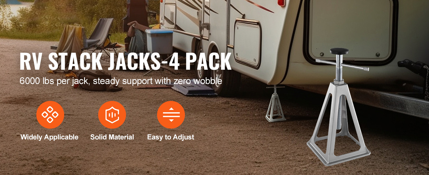 Mophorn 4-Pack RV Stabilizer Jacks, Aluminum Leveling Jacks for Travel ...