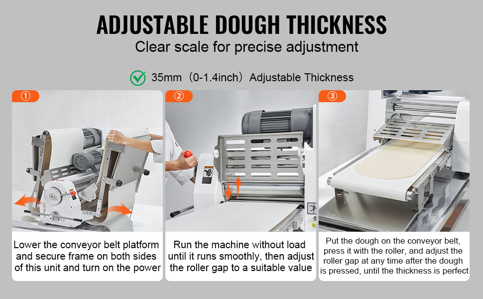 VEVOR Commercial Electric Dough Sheeter Machine 19.7" Dough Roller ...