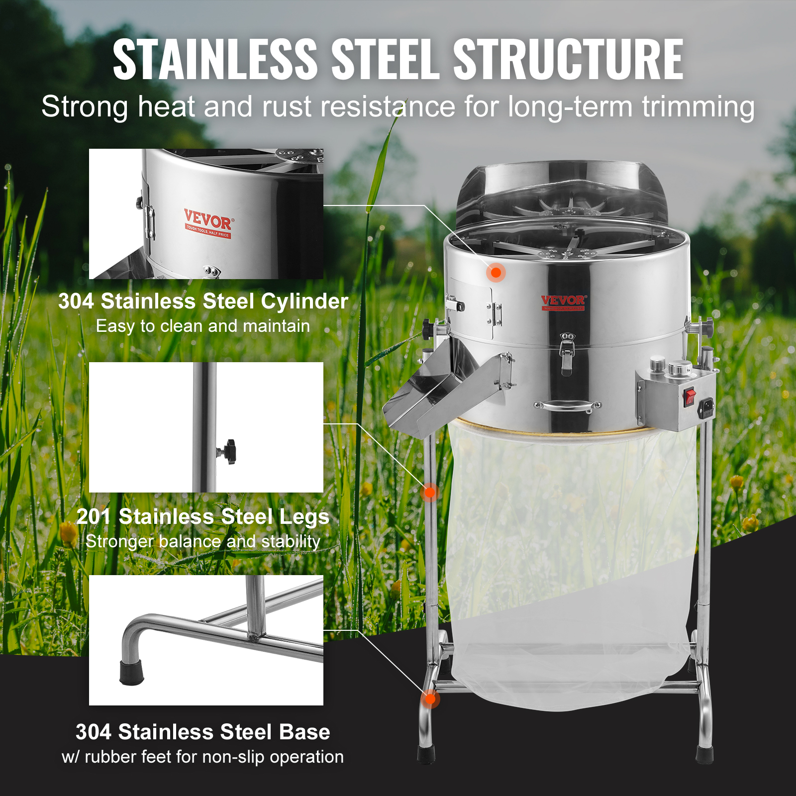 VEVOR Bud Leaf Trimmer Stainless Steel Manual / Electric Bud Trimmer ...