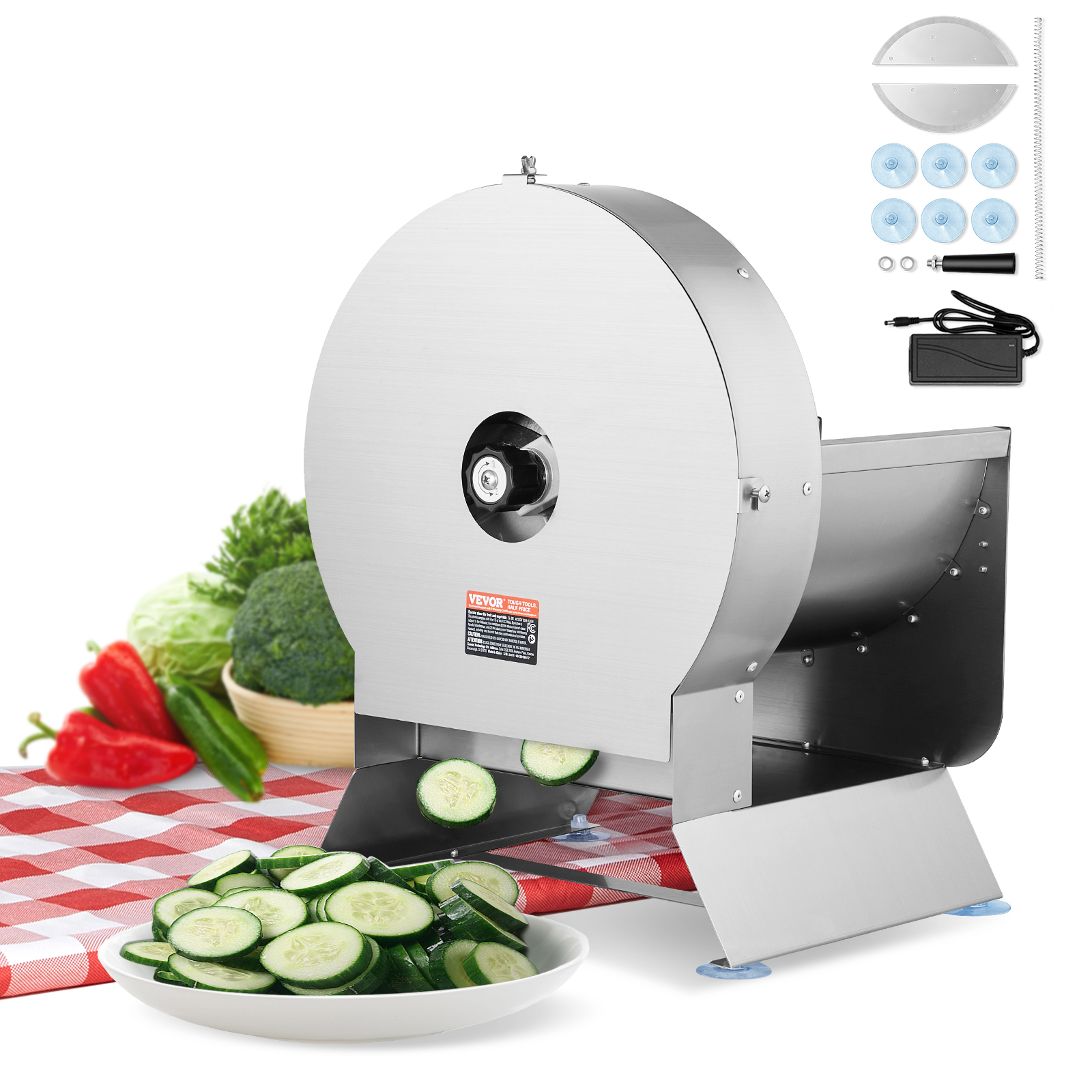 Manual/Electric Vegetable Fruit Slicer 0-0.5 inch Thickness Adjustable ...