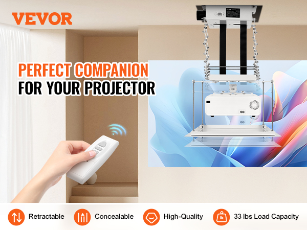 VEVOR Motorized Projector Lift Electric Projector Lift Adjustable ...