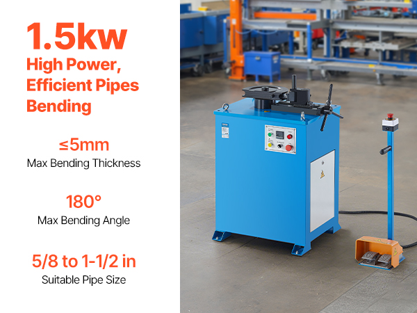 Electric Tube Bending Machine 1.5 KW Pipe Tube Bender for 5/8" to 1-1/2 ...