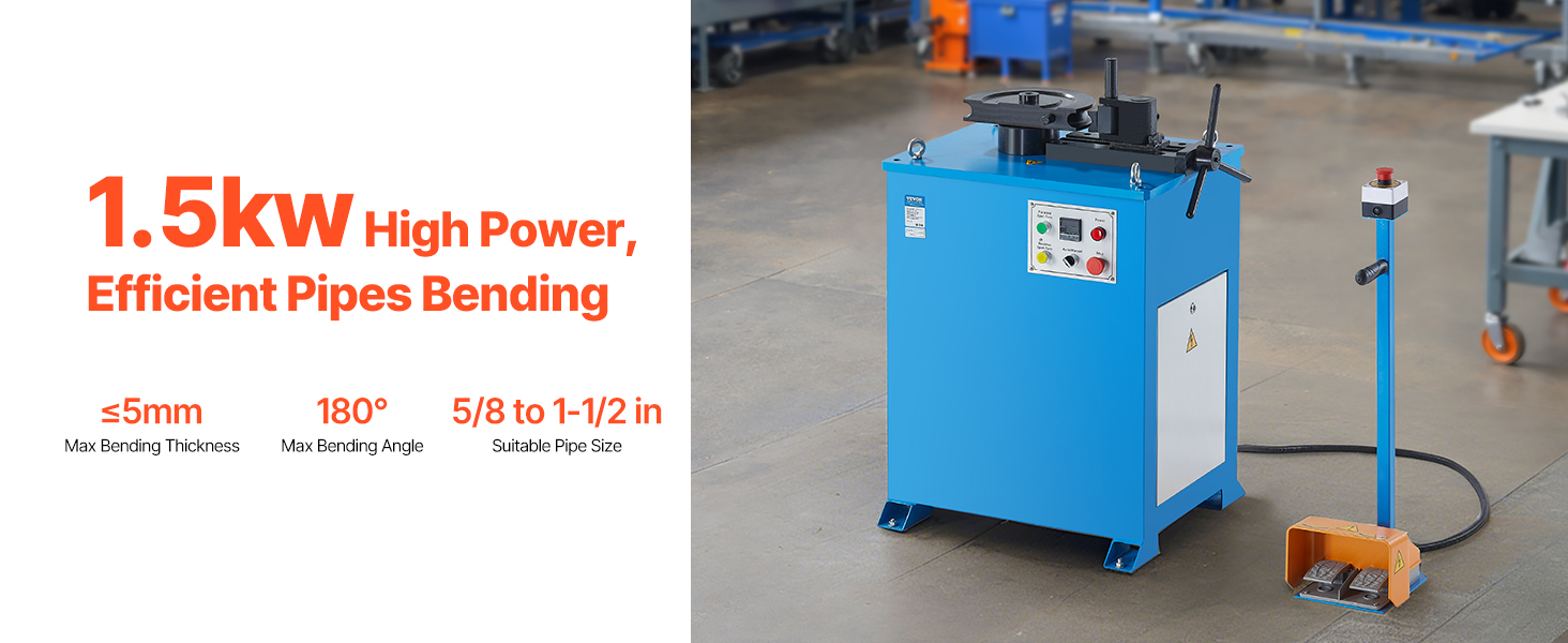 Electric Tube Bending Machine 1.5 KW Pipe Tube Bender for 5/8" to 1-1/2 ...