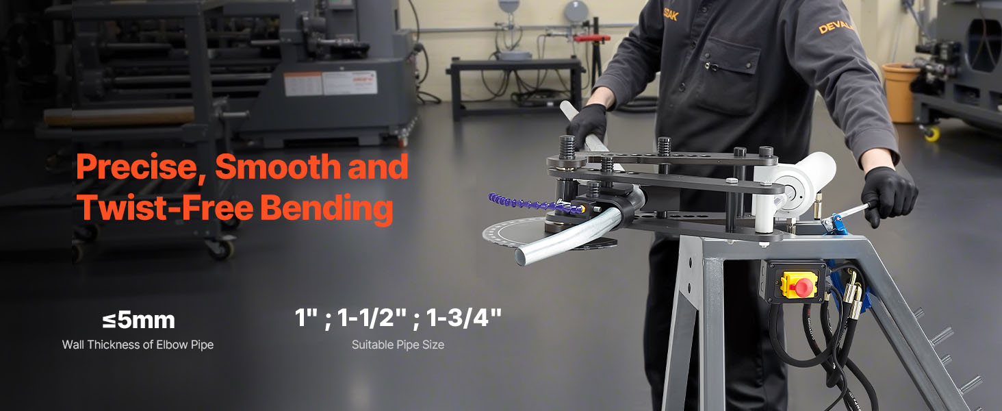 Electric Tube Bending Machine 750W Pipe Tubing Bender with 6L Hydraulic ...
