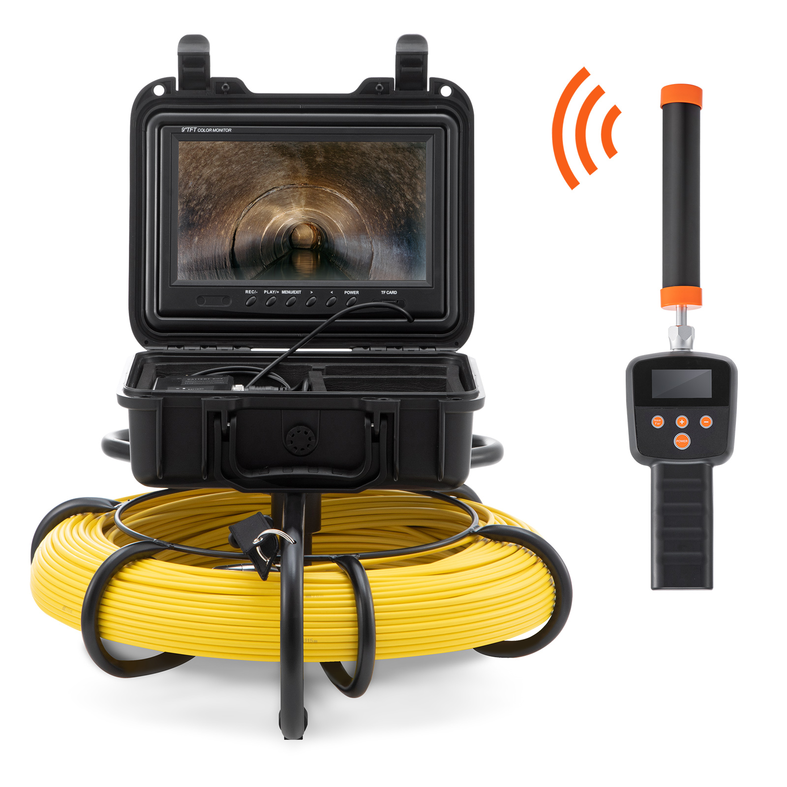Uimoso Sewer Camera Pipe Inspection Camera w/ 512hz Sonde 9in 720p ...