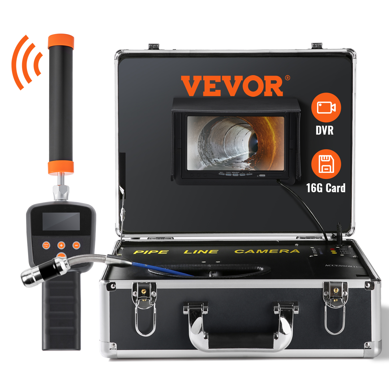 Sewer Camera Pipe Inspection Camera 7-inch Screen 1000TVL Camera 131ft ...