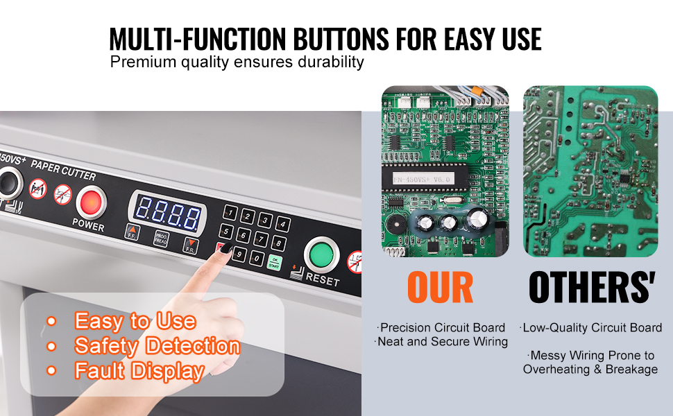 18" 450mm Paper Cutter Cutting Machine Office Electric Heavy Duty ...