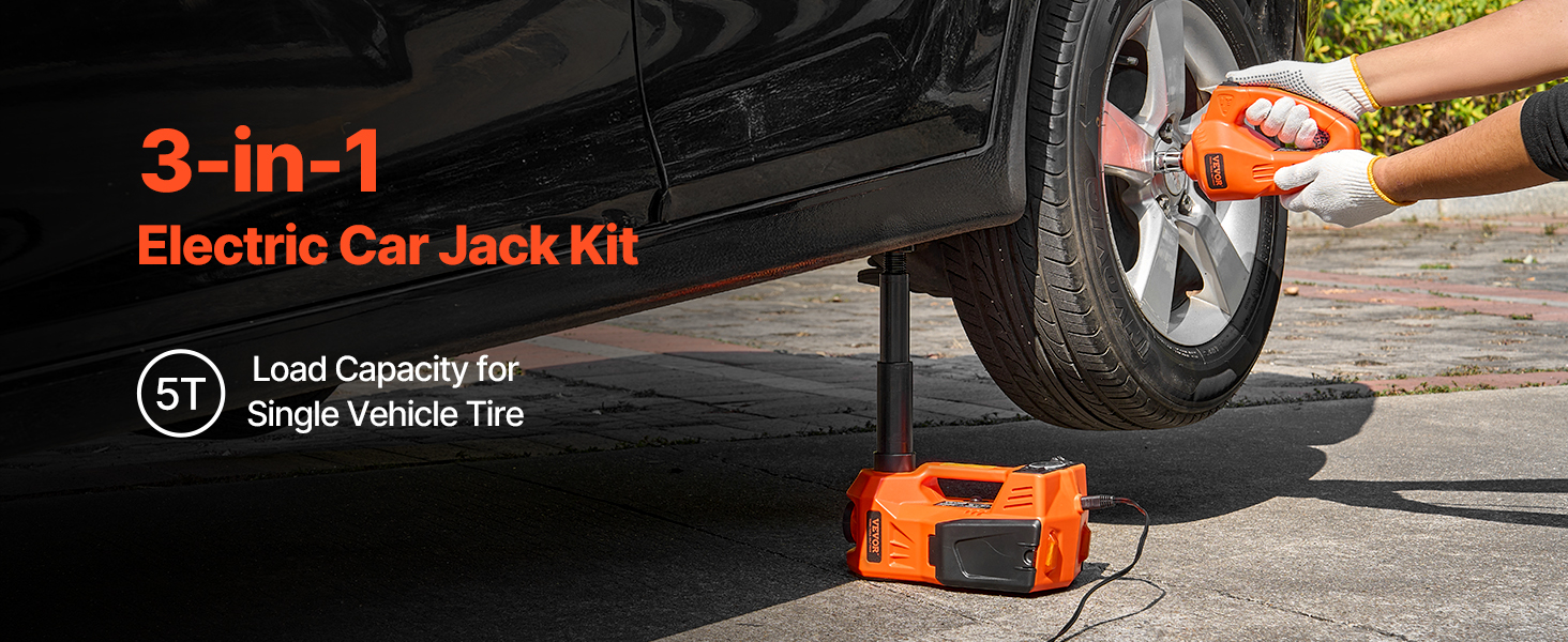 VEVOR Electric Car Jack 5 tun / 11000 lbs Jack sada s elektrickým ...