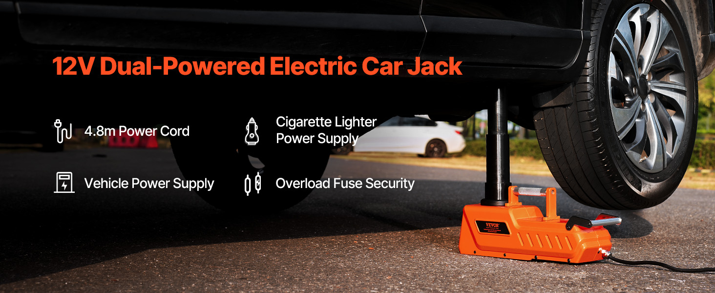 VEVOR Electric Car Jack 15 Tons /33000 lbs Φορητό κιτ Jack με φως LED ...
