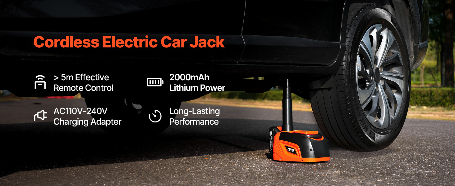 Cric électrique pour voiture VEVOR 5 tonnes / 11 000 lb Kit de cric ...
