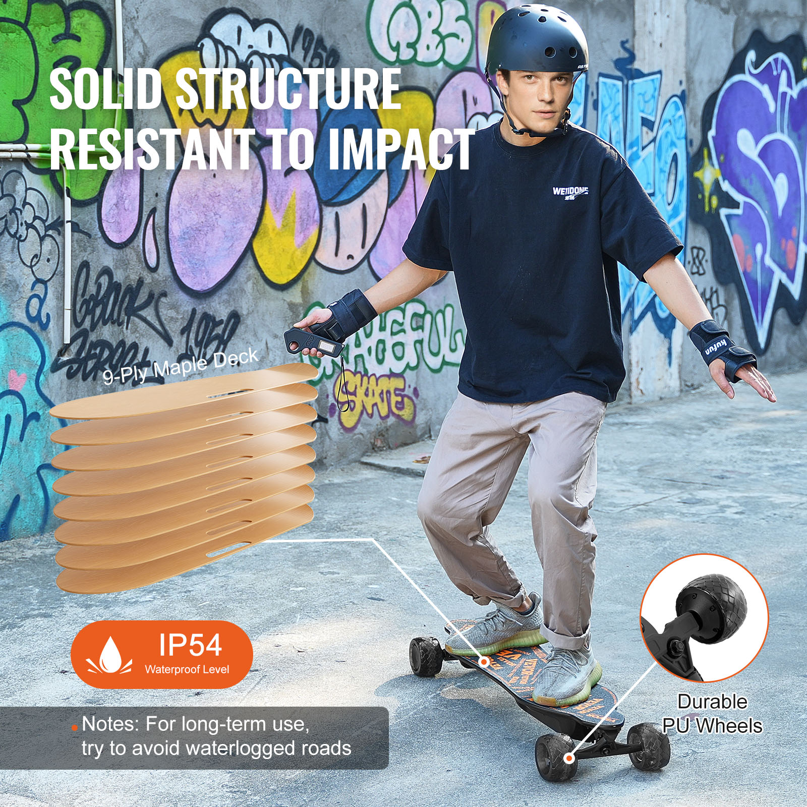 Electric Longboard Skateboard with Control 18.6/5/7.5/21.7 Miles Range ...