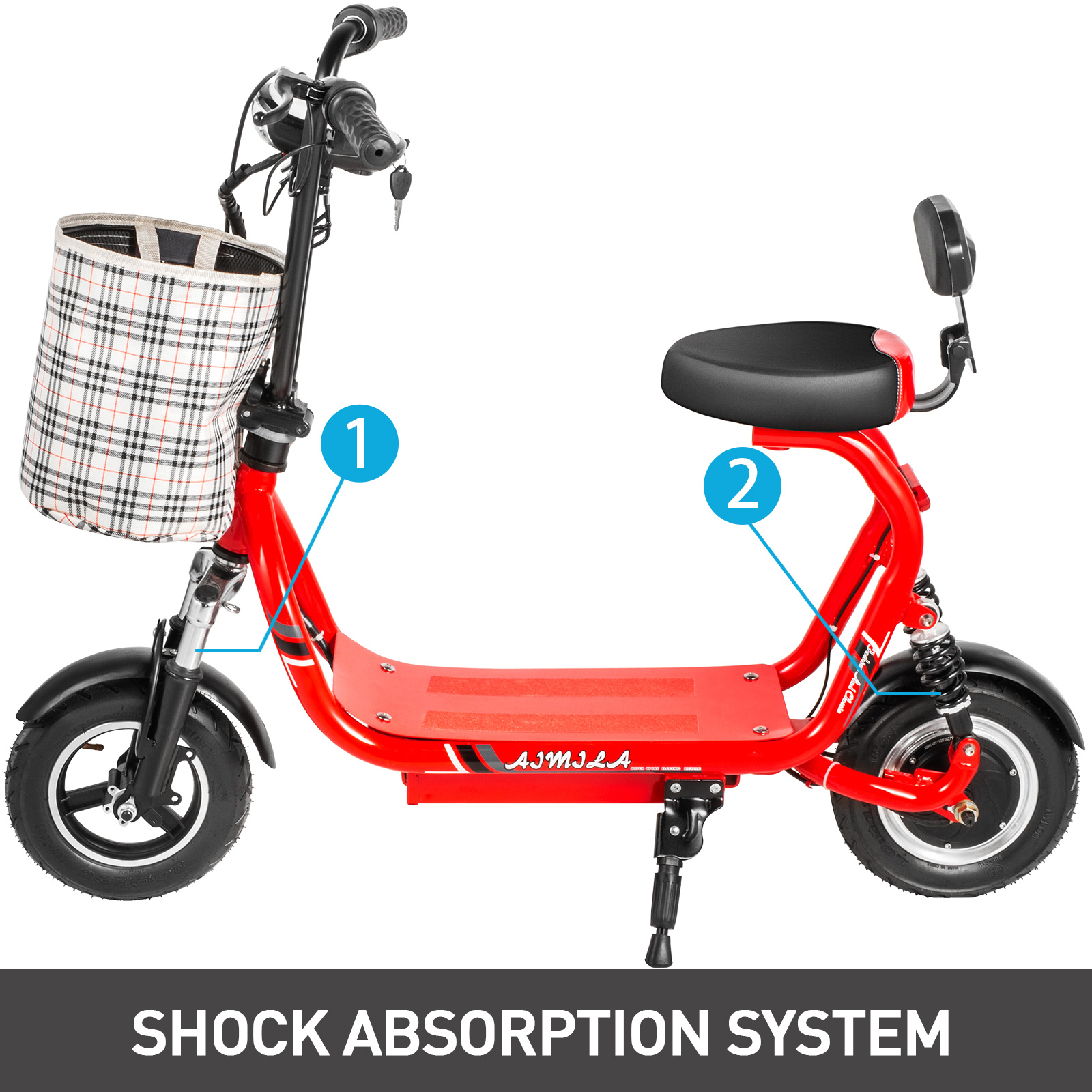 Electric Scooter 48V 12Ah Long-Range Battery Foldable Easy Carry ...