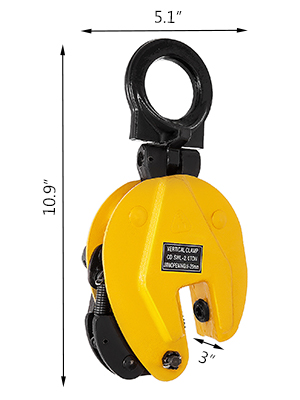 Abrazadera de placa VEVOR 2T, abrazadera de elevación de placa de 4400 ...