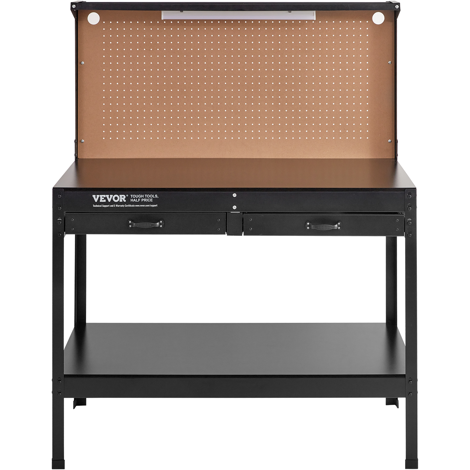 VEVOR Multifunctional Workbench 48x24" with Pegboard Worktable w/ Power ...