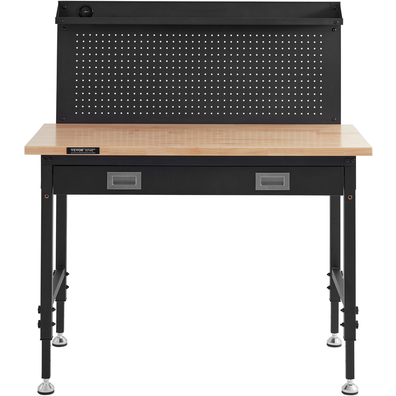 VEVOR Multifunctional Workbench 48x24" with Pegboard Worktable w/ Power ...