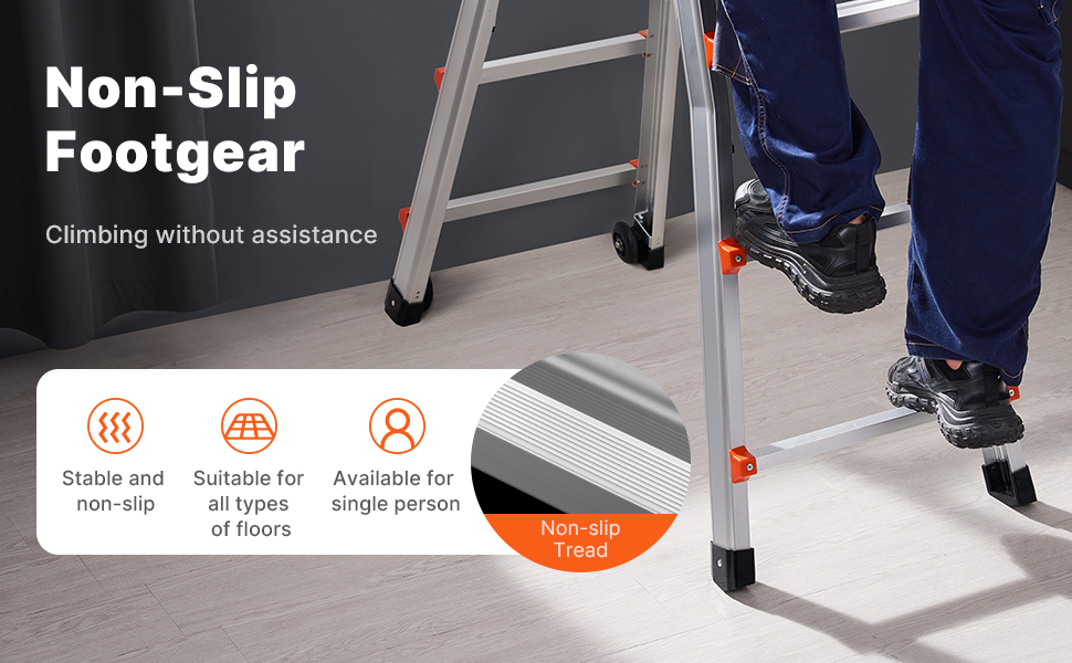 VEVOR Telescoping Ladder A Frame 13 FT Extension Multi-Function for ...