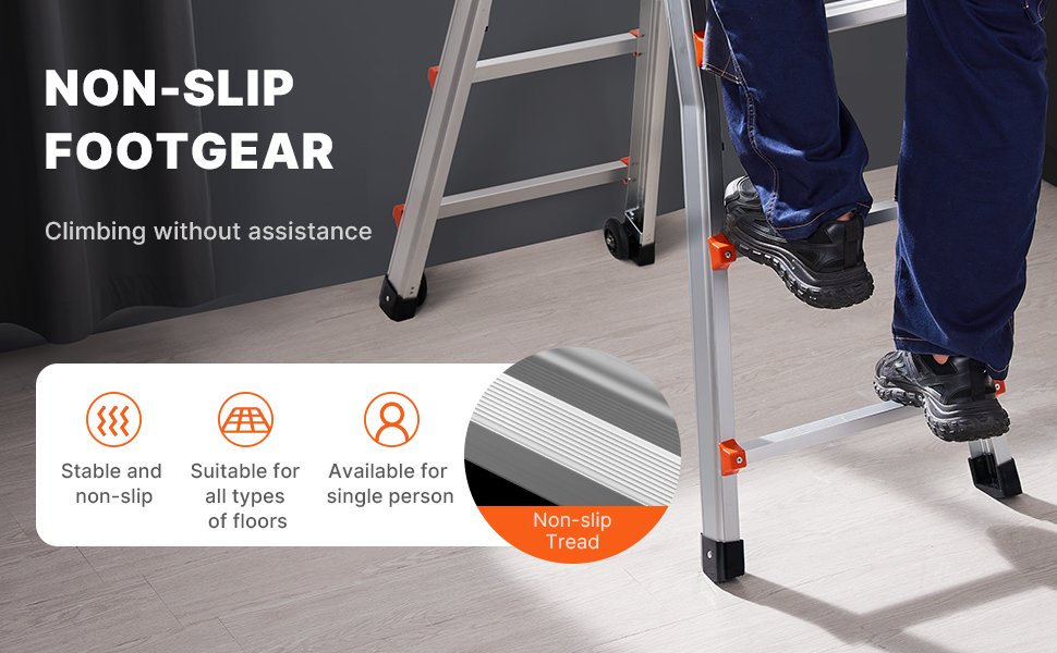 VEVOR Telescoping Ladder A Frame 15 FT Extension Multi-Function for ...