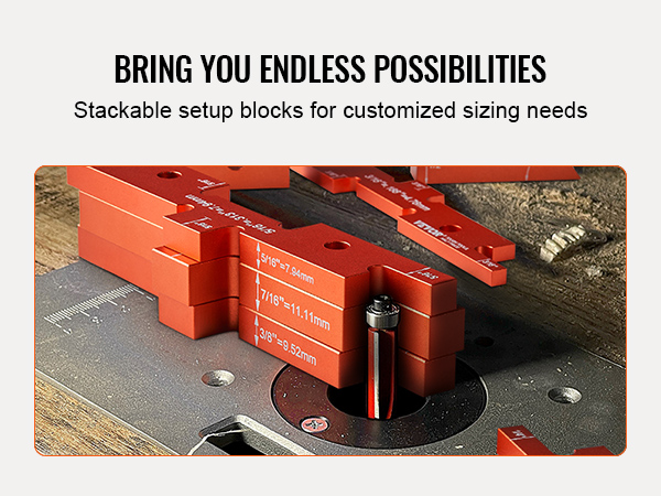 VEVOR Router Table Setup Bars, 14 pcs, Precision Aluminum Setup Blocks ...