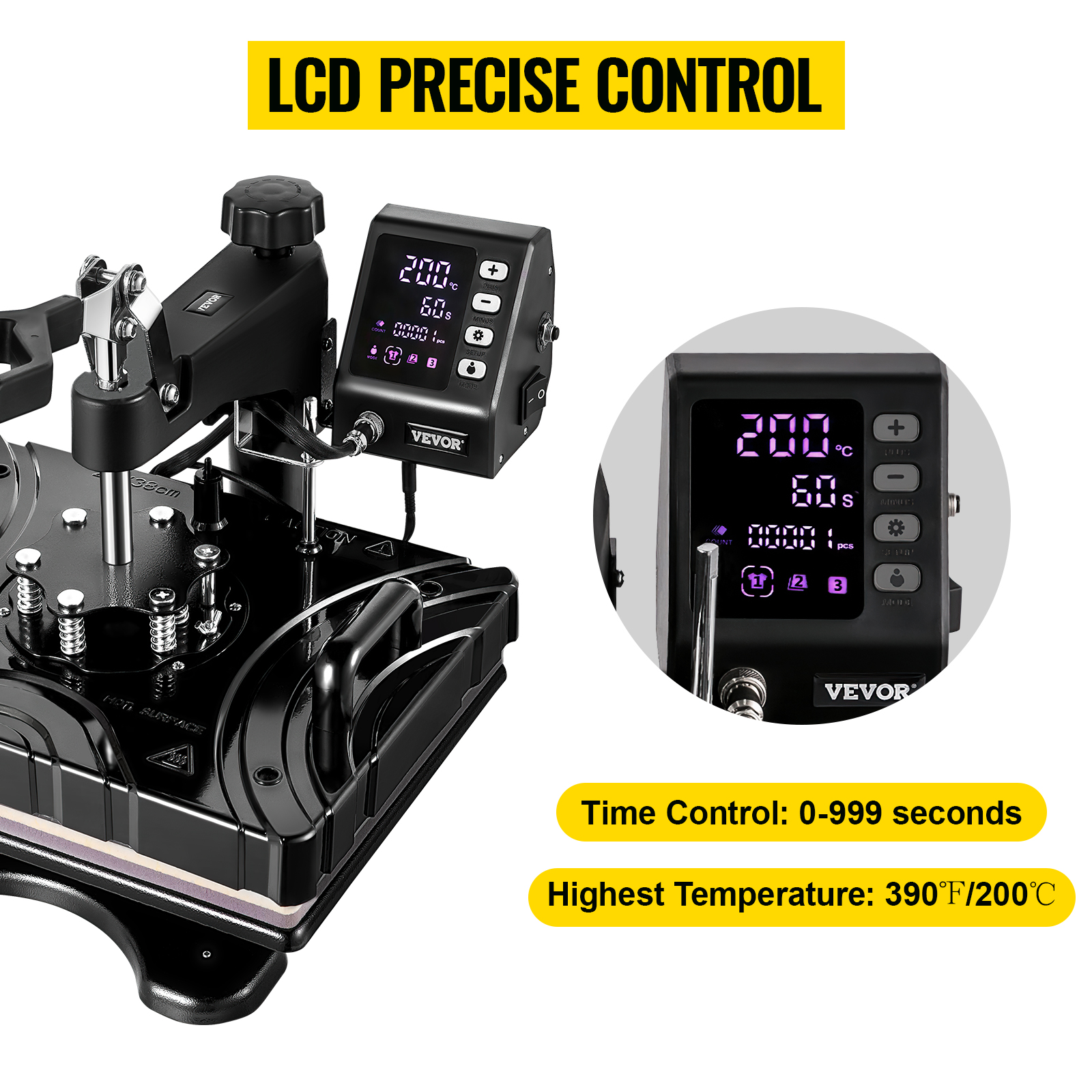 Vevor 8 In 1 Heat Press 12"x15" Plate T-shirts Digital Transfer ...