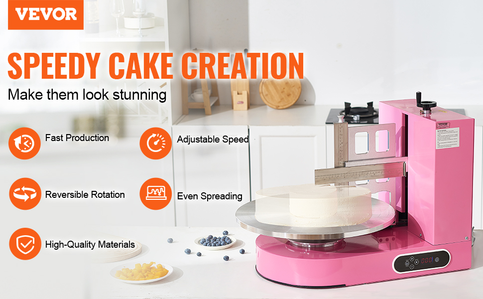 VEVOR Cake Decorating Machine Cake Frosting Spreading for 4" to 16 ...