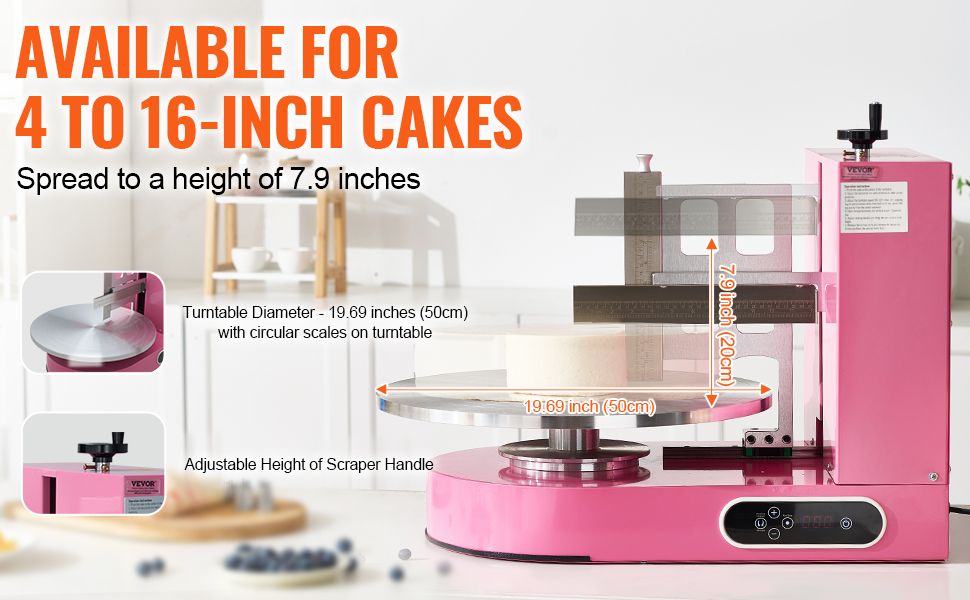 VEVOR Cake Decorating Machine Cake Frosting Spreading for 4" to 16 ...