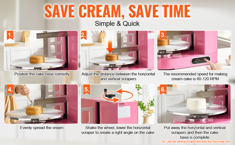 VEVOR Cake Decorating Machine Cake Frosting Spreading for 4" to 16 ...