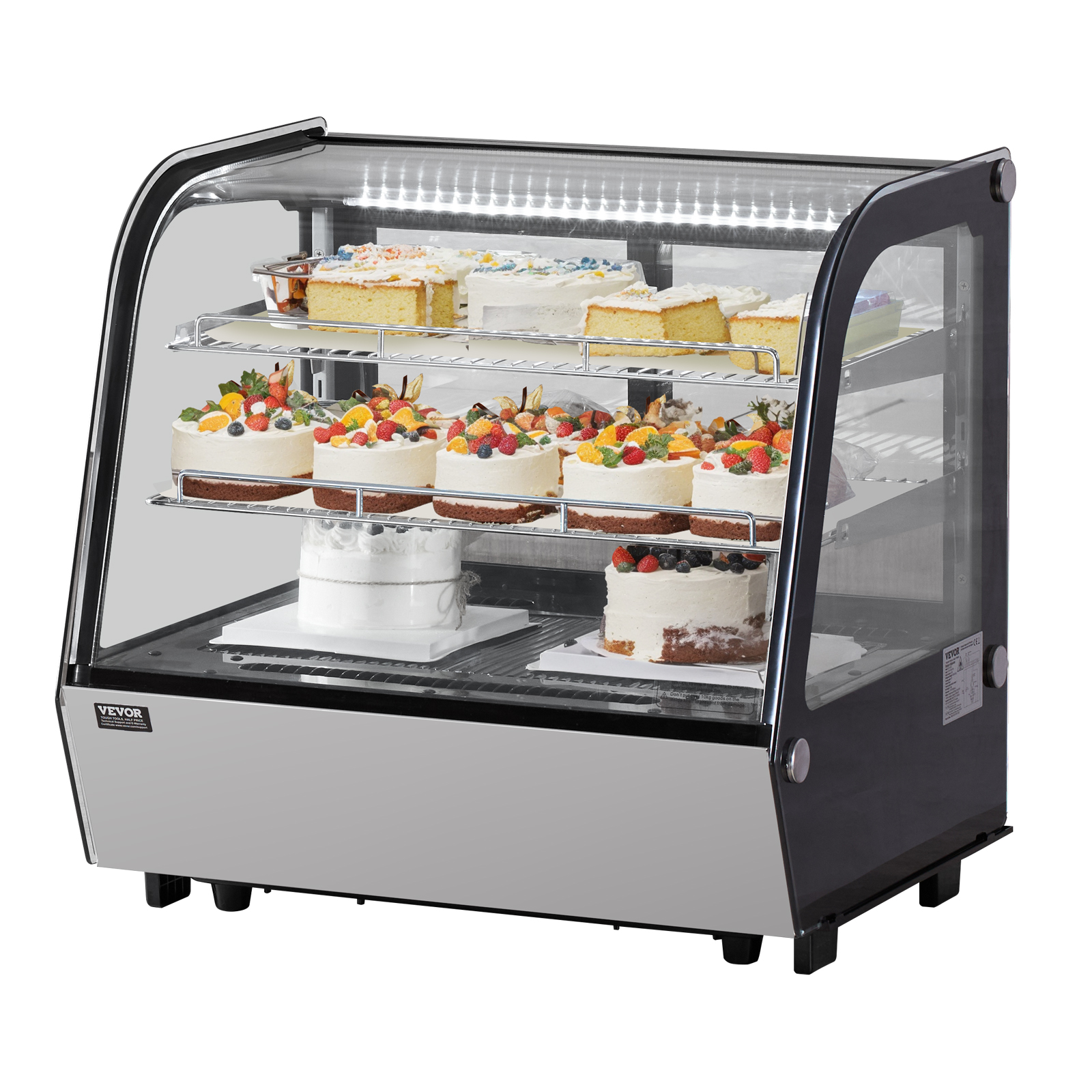 28-78" Commercial Refrigerated Display Case Bakery Cake Showcase w/LED ...