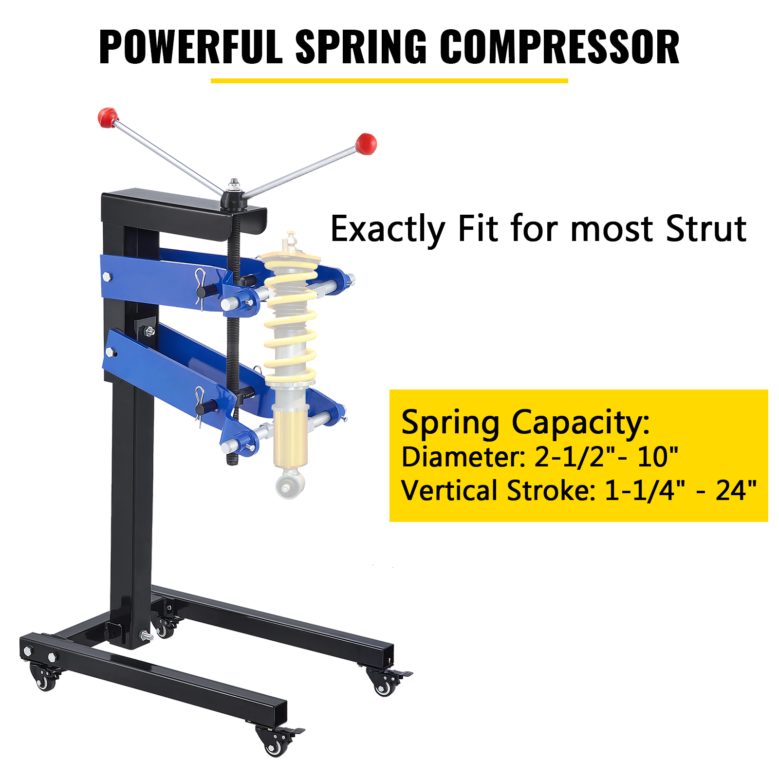 VEVOR Strut Compressor, 45# Steel Spring Compressor, Universal Fit ...