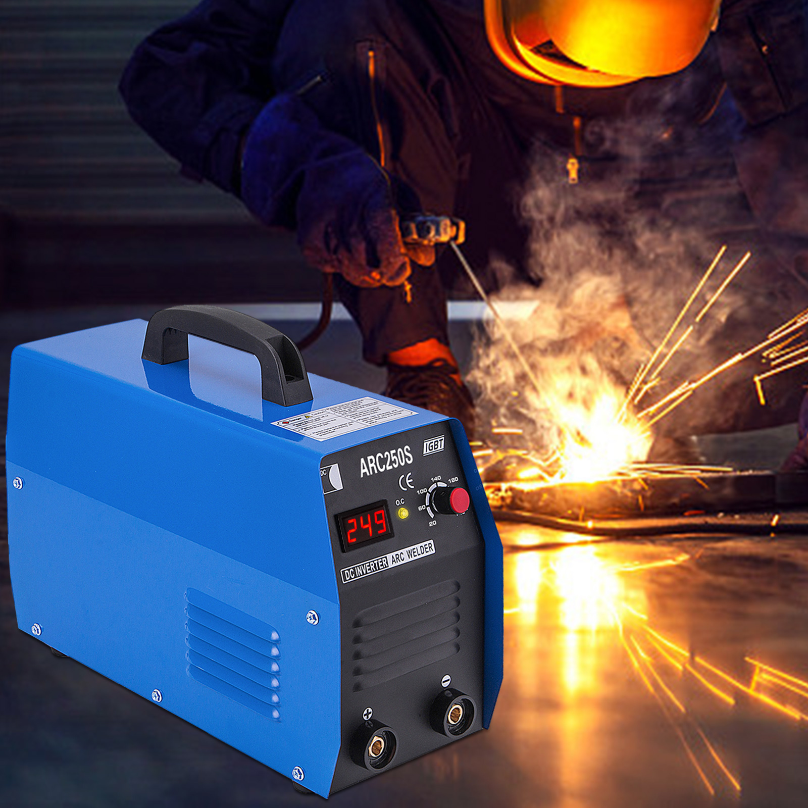 Vevor Arc-250s Welder Mma Arc Dc Inverter Welding Machine Igbt 250 Amp ...