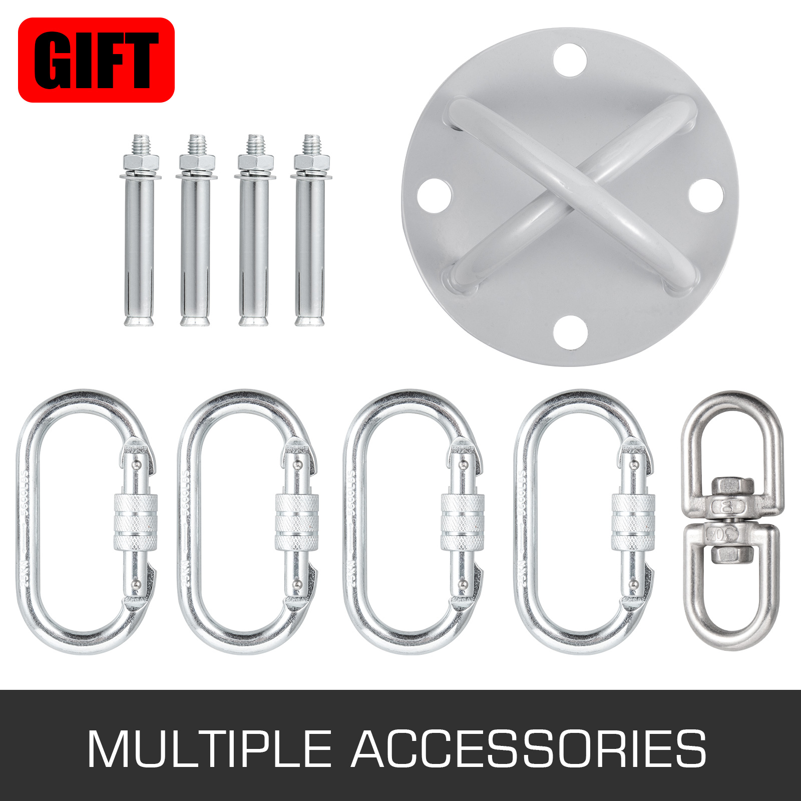 VEVOR 2.6ft/80cm Dia Stainless Lyra Hoop,770 Lbs Capacity Strength ...