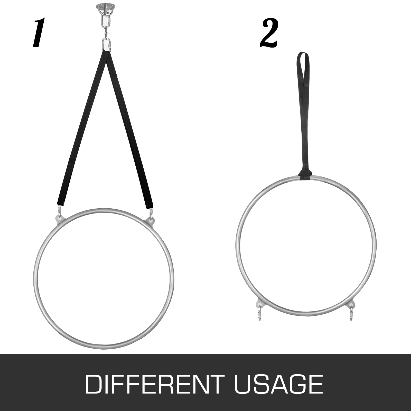 VEVOR 2.6ft/80cm Dia Stainless Lyra Hoop,770 Lbs Capacity Strength ...