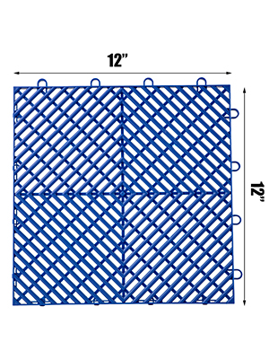 VEVOR VEVOR Interlocking Garage Floor Tiles 30.5x30.5x1.3 cm 55PCS Blue ...