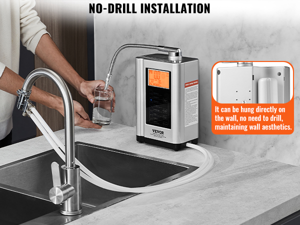 VEVOR Alkaline Water Ionizer Machine, pH 3.5-10.5 Alkaline Acidic ...