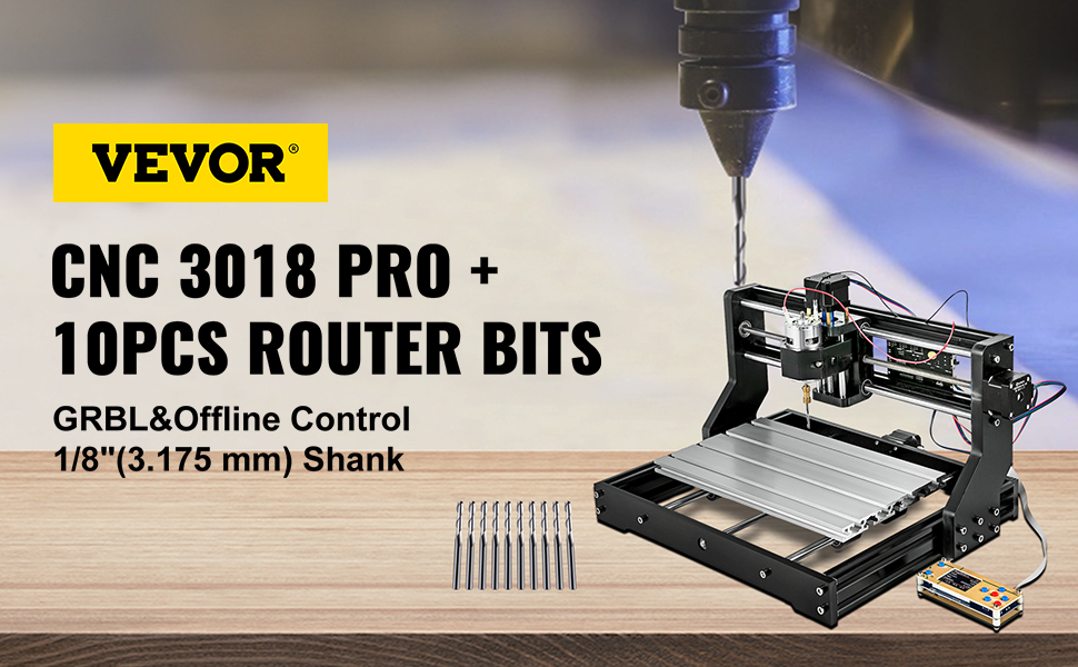 VEVOR CNC 3018 Pro 3 Axis CNC Router Kit GRBL Control CNC Engraving ...