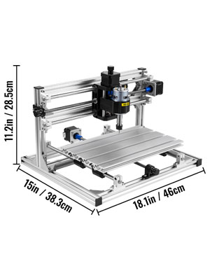 Vevor CNC 3018 DIY 3 Axis Engraver Kit With 5500mw Laser Engraver ...
