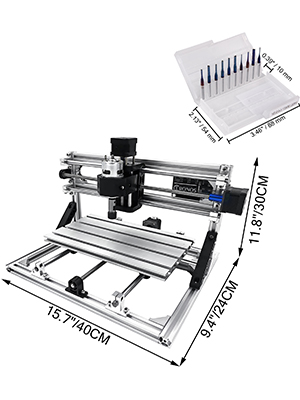 Vevor Cnc 3018 Router Kit Miller 10000rpm + 10 Cnc Router Bits Nano ...