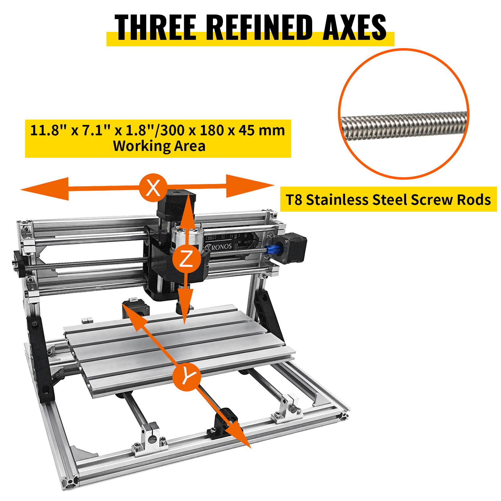 Vevor Cnc 3018 Router Kit Miller 10000rpm + 10 Cnc Router Bits Nano ...