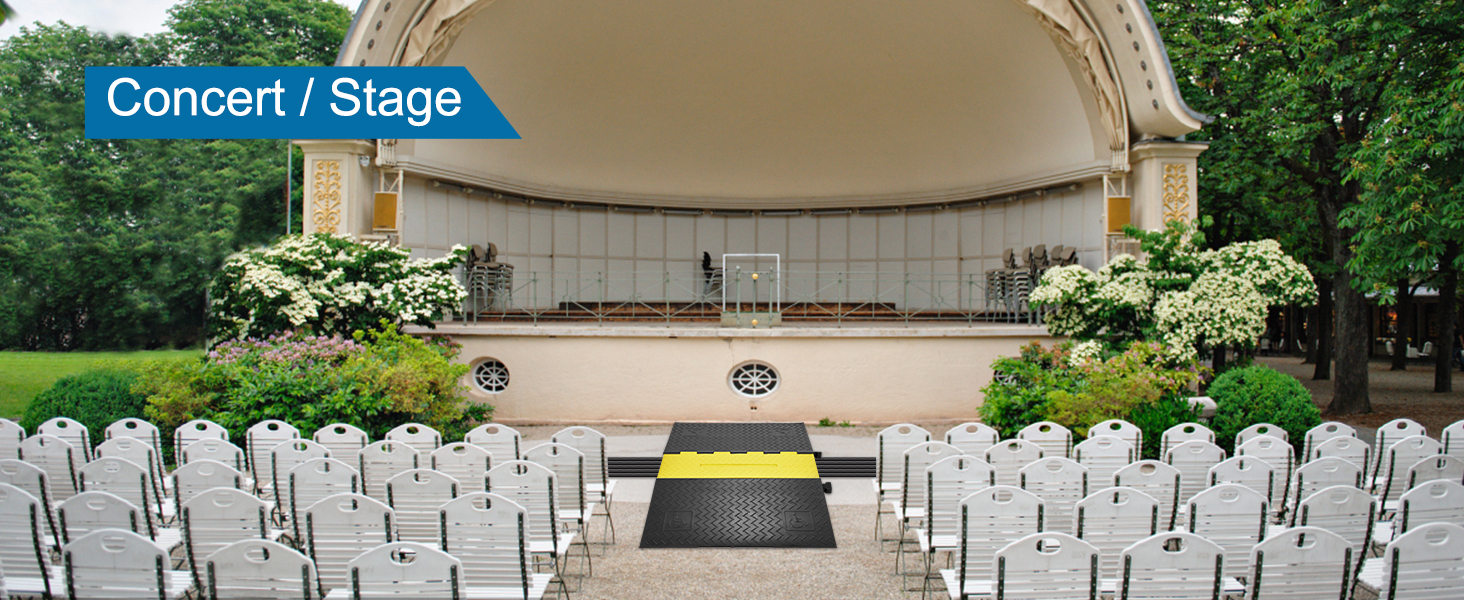 VEVOR Rubber Cable Protector Ramp, 5 Channel, 22000 lbs/axle Capacity ...