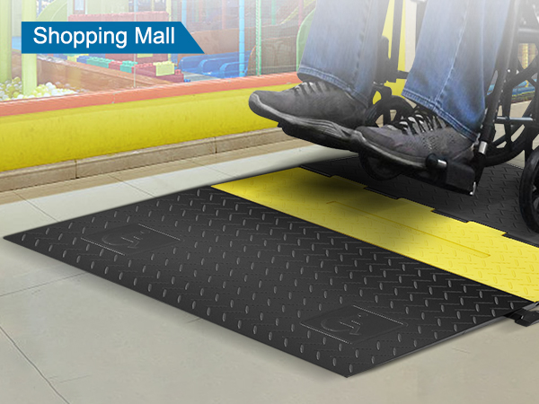 VEVOR Rubber Cable Protector Ramp, 5 Channel, 22000 lbs/axle Capacity ...